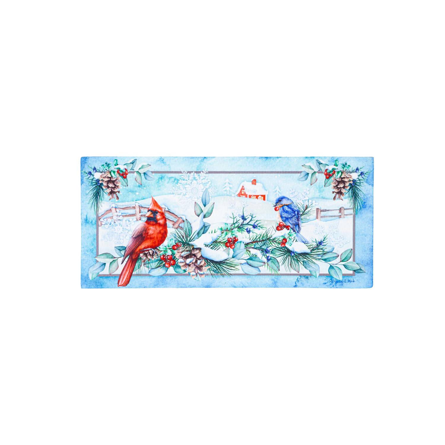 Amazon.com: Evergreen Flag Snow Country Birds Sassafras Switch Mat ...