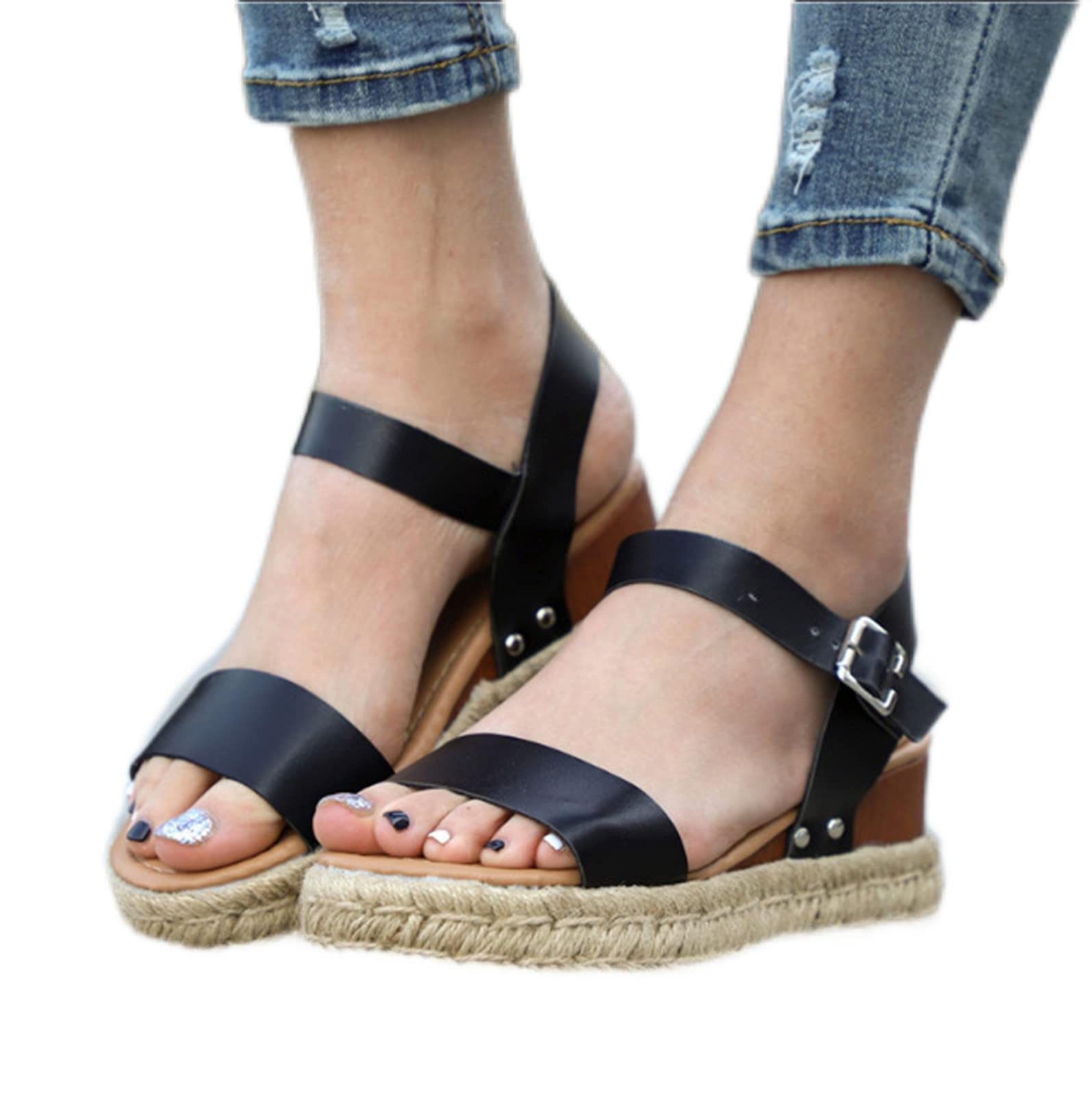Amazon.com: Wedge Sandals for Women,Espadrille Sandals Women Dressy ...