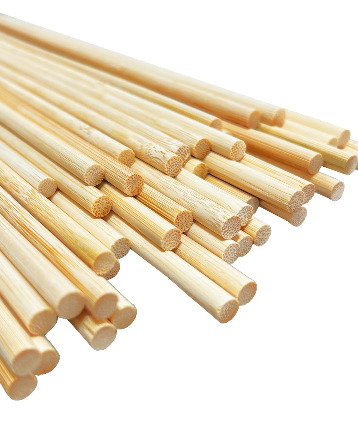 Snapklik.com : 25 Pcs Dowel Rods, 1/4 X 12 Inch Bamboo Sticks Wood ...