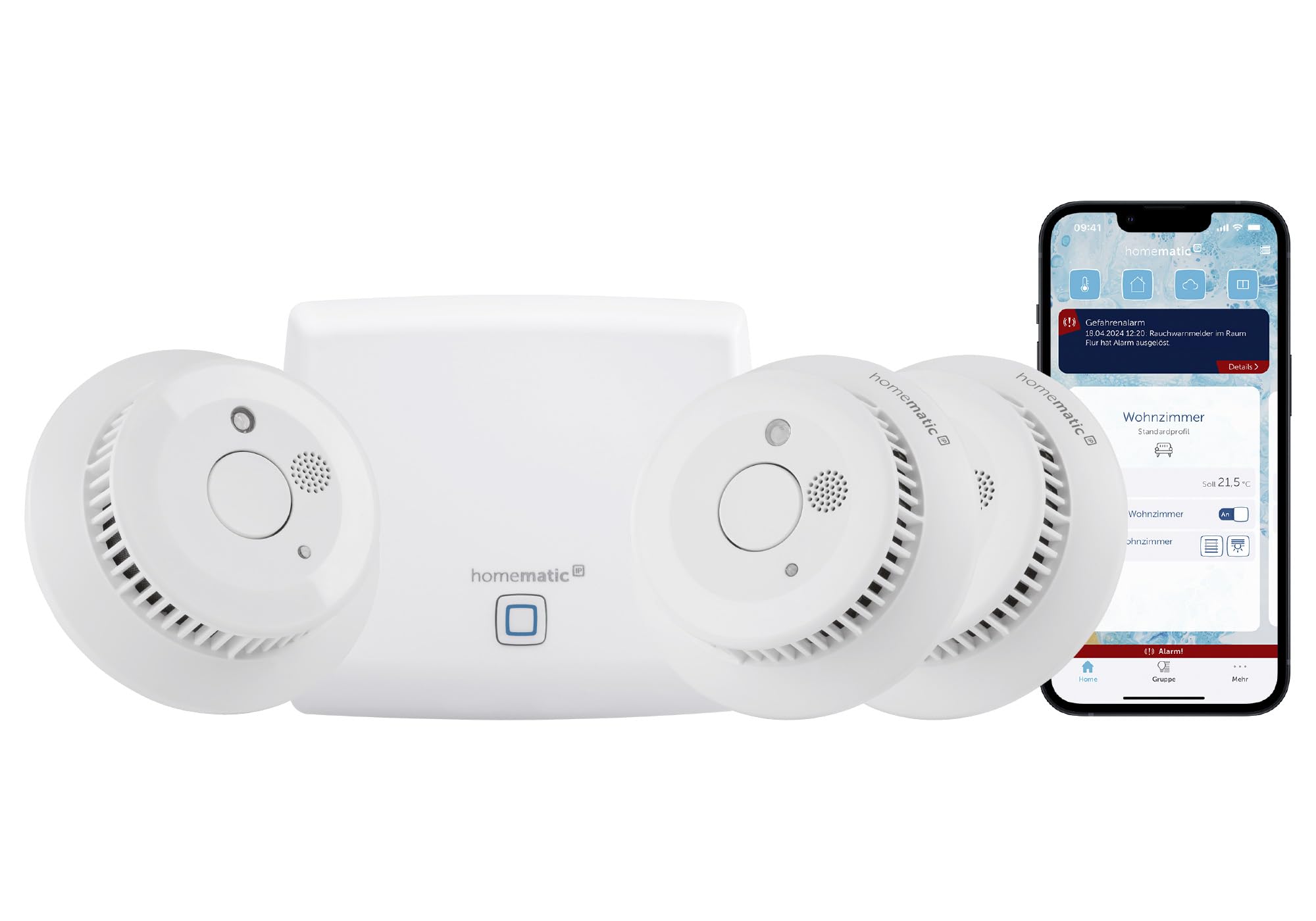 Homematic IP Smart Home Starter Set Rauchwarnmelder, Rauchmelder ...