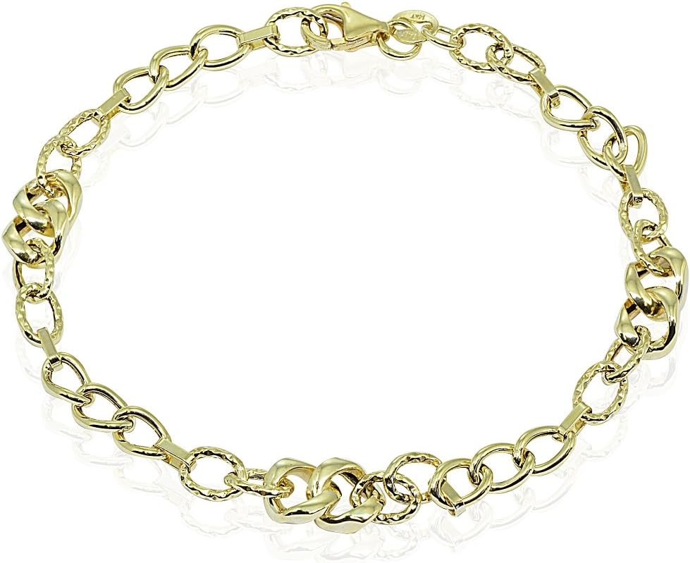 Amazon.com: Hoops & Loops 14k Gold Italian Lightweight Intertwining ...