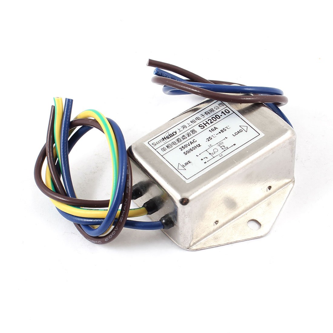 Buy IIVVERR SH200-10A Silver Tone Noise Suppressor Single Phase Power ...