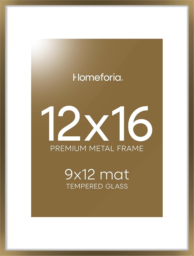 Amazon.com - Homeforia 12x16 Picture Frame Bronze, High End Metal 12x16 ...