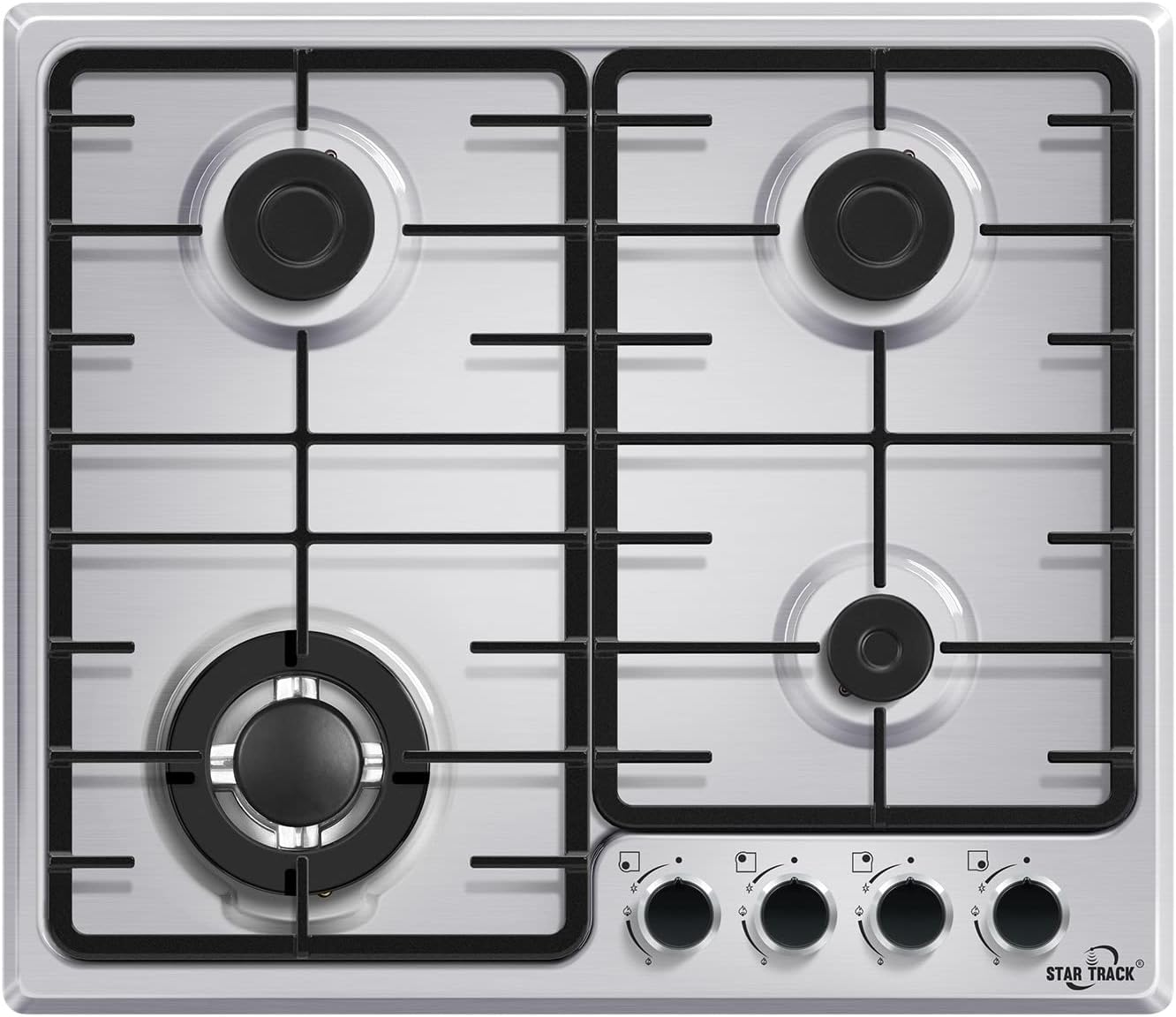 Star Track SH-KL60-I Stainless Steel 4 Burners Full Sabaf Built-In Gas ...