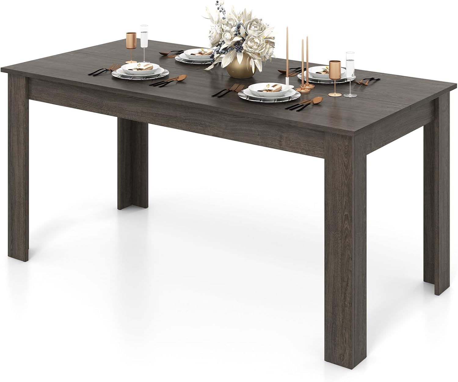 Amazon.com - Giantex Dining Table, 63" L x 31.5" W x 30" H Large ...