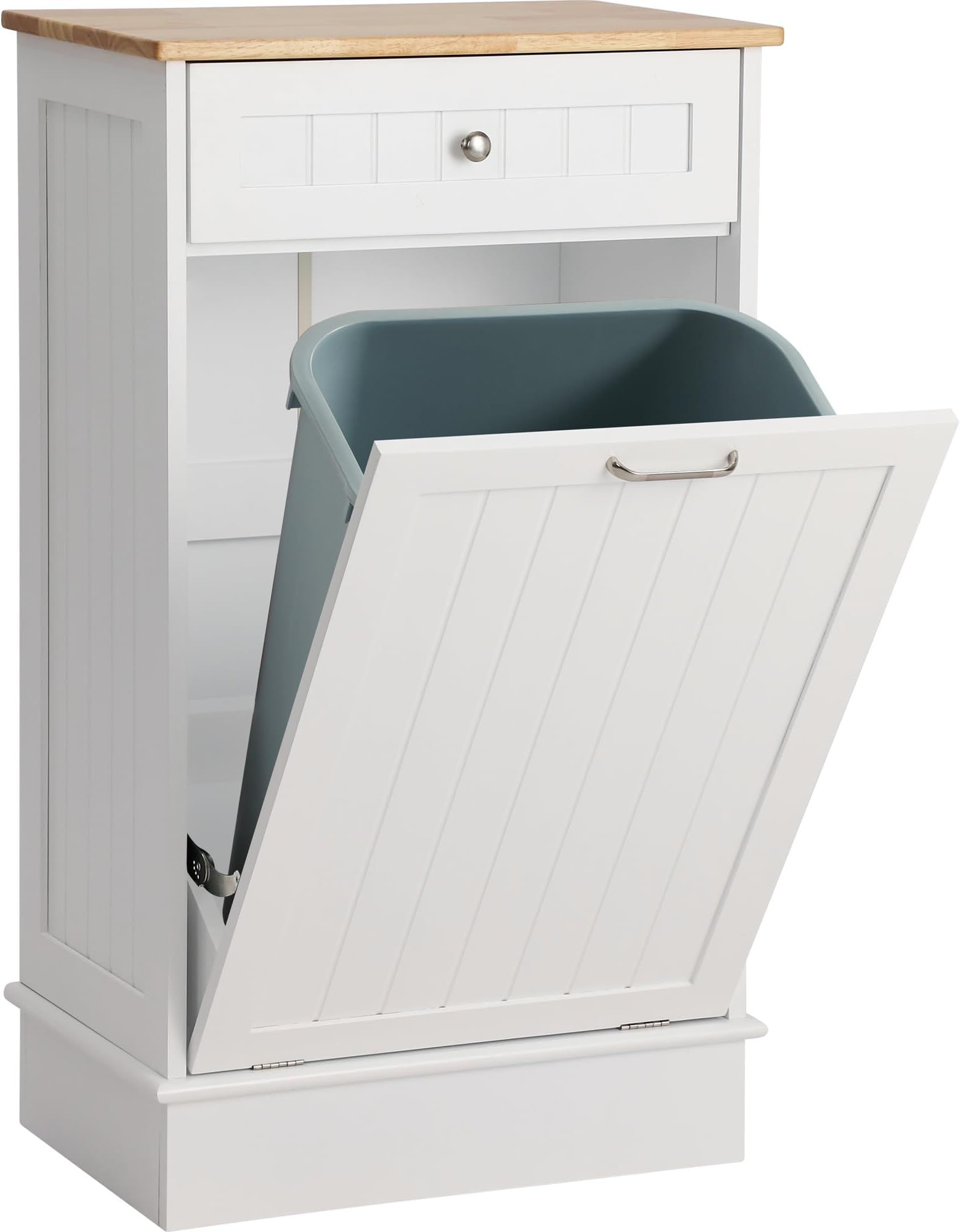 Amazon.com: NEWOWNDSTilt Out Trash Can Cabinet 10 Gallon Hidden Trash ...