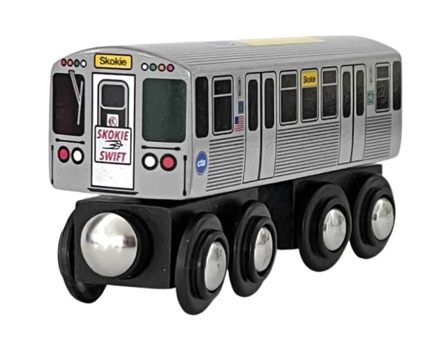 Amazon.com: Munipals MP03-11YW Wooden Subway L Train Car CTA Yellow ...