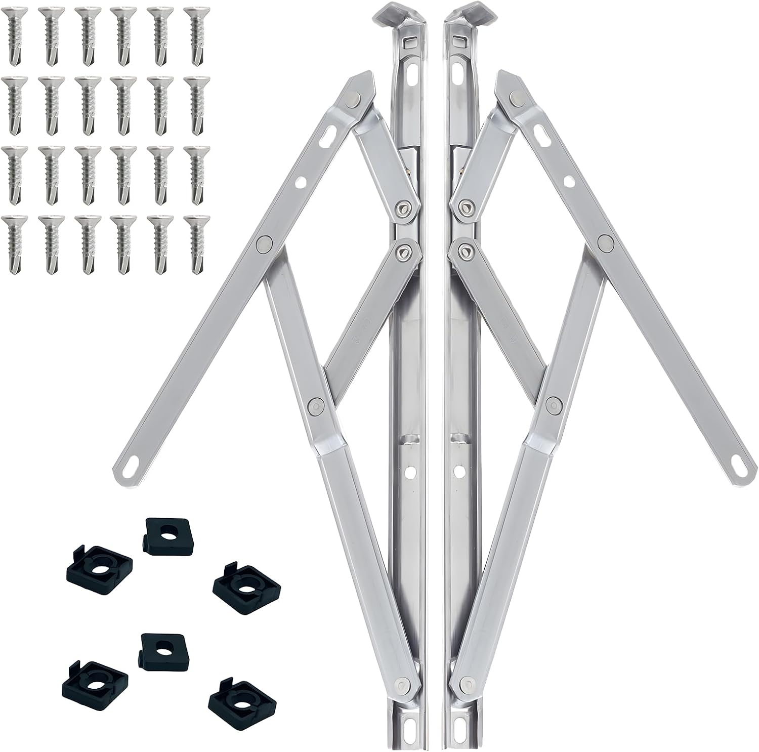 Universal Window Hinge Kit, Pair of 16 inch (405mm) Window Stays ...