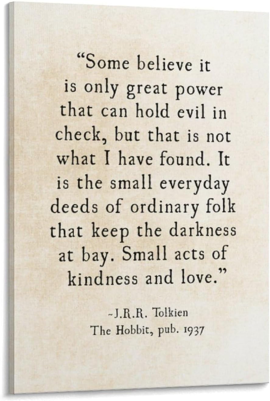 Amazon.com: HMHYLXL Hobbit Literature Quote JRR Tolkien Quote Print ...