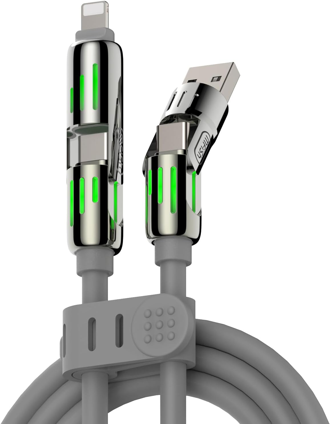 Amazon.com: MFish 4-in-1 Multi USB Charging Cable -MAX 240W Fast ...