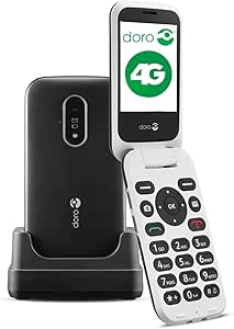 Doro 6820 4G Unlocked Flip Mobile Phone for Seniors with Talking Number Keys, 2MP Camera ...