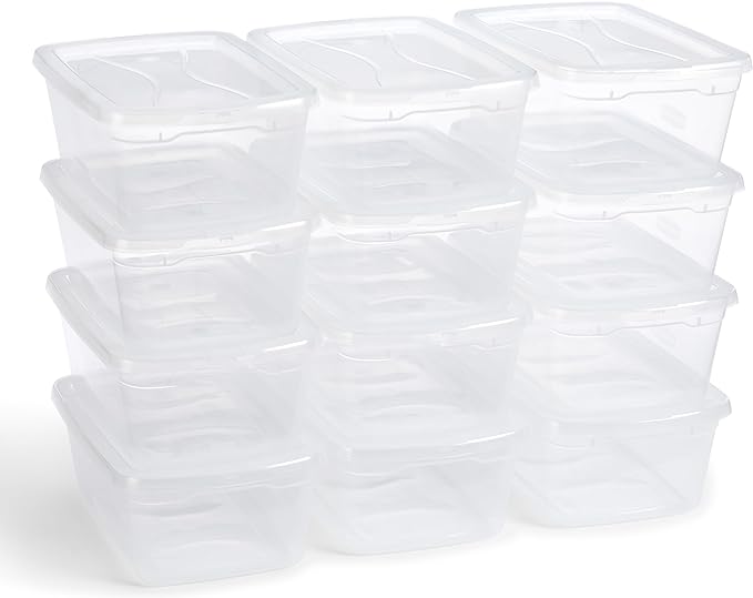 Amazon.com - Rubbermaid Cleverstore Clear 6 Qt, 12 Pack, Stackable ...
