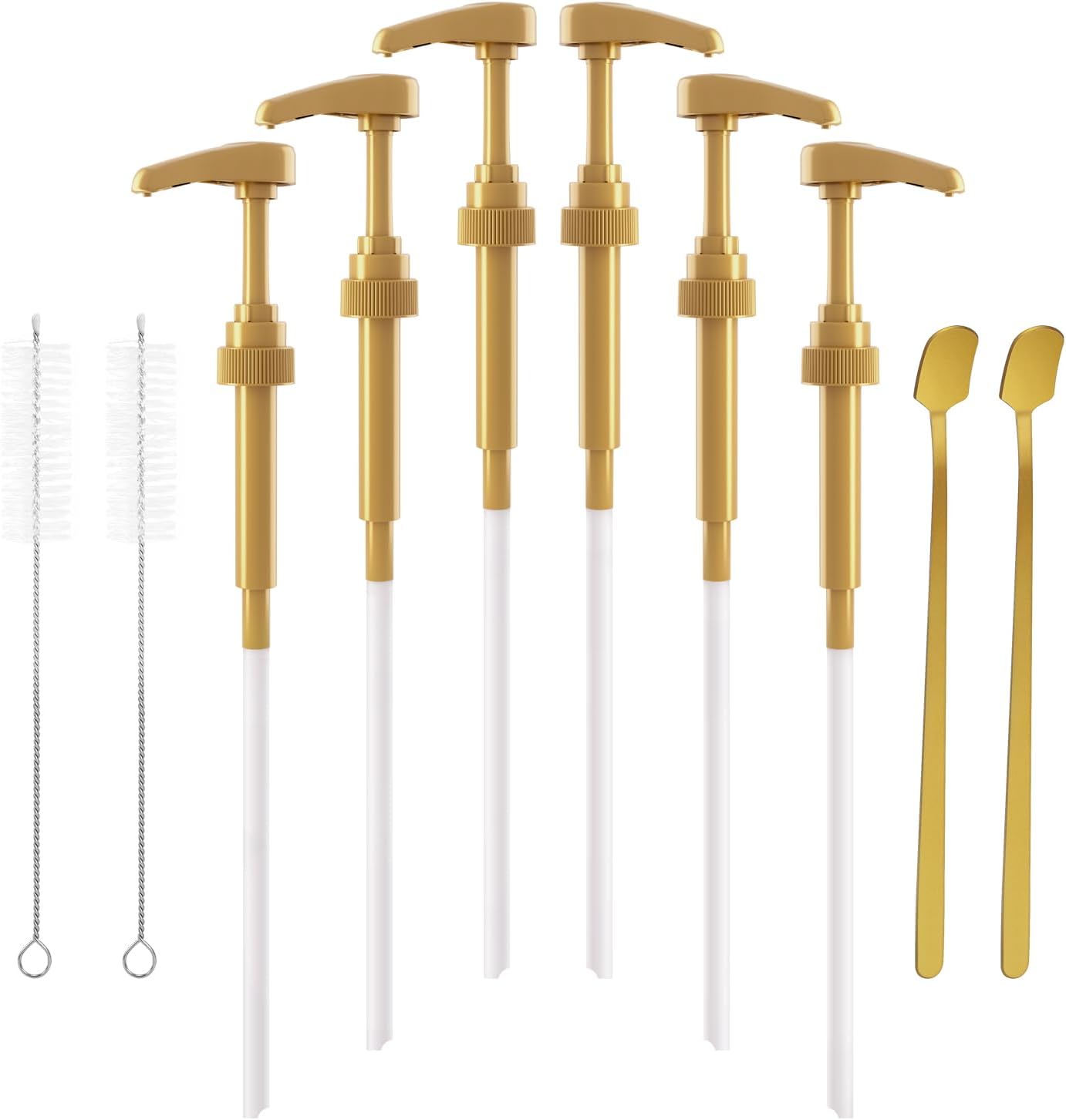 6 PCS Syrup Pump,Coffee Syrup Pump Dispenser Fits 750ml Torani, Davinci ...