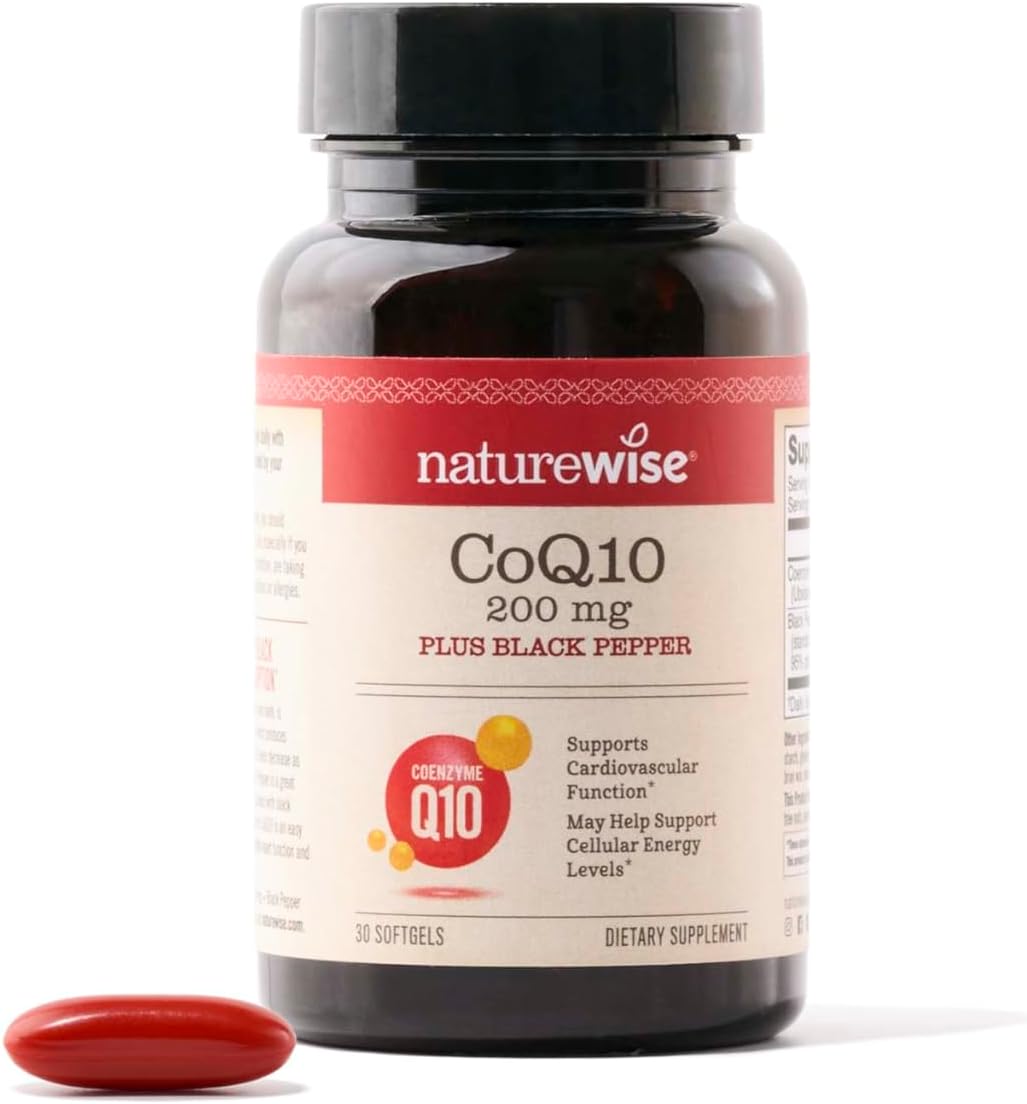 Amazon.com: NatureWise CoQ10 200mg Softgels, High Absorption Coenzyme ...