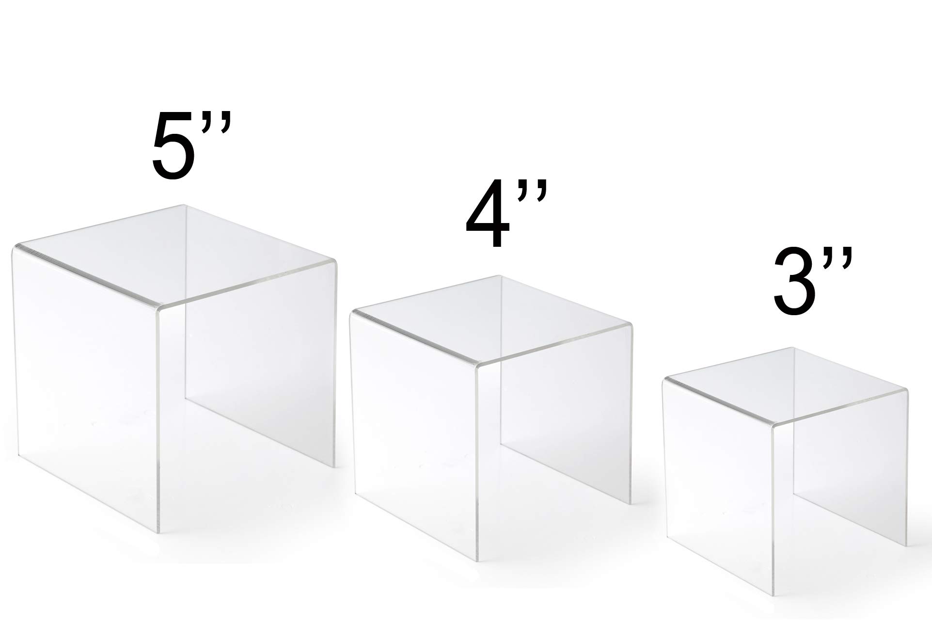 Snapklik.com : Jusalpha 3 4 5 -6 PC Clear Acrylic Display Riser Jewelry ...