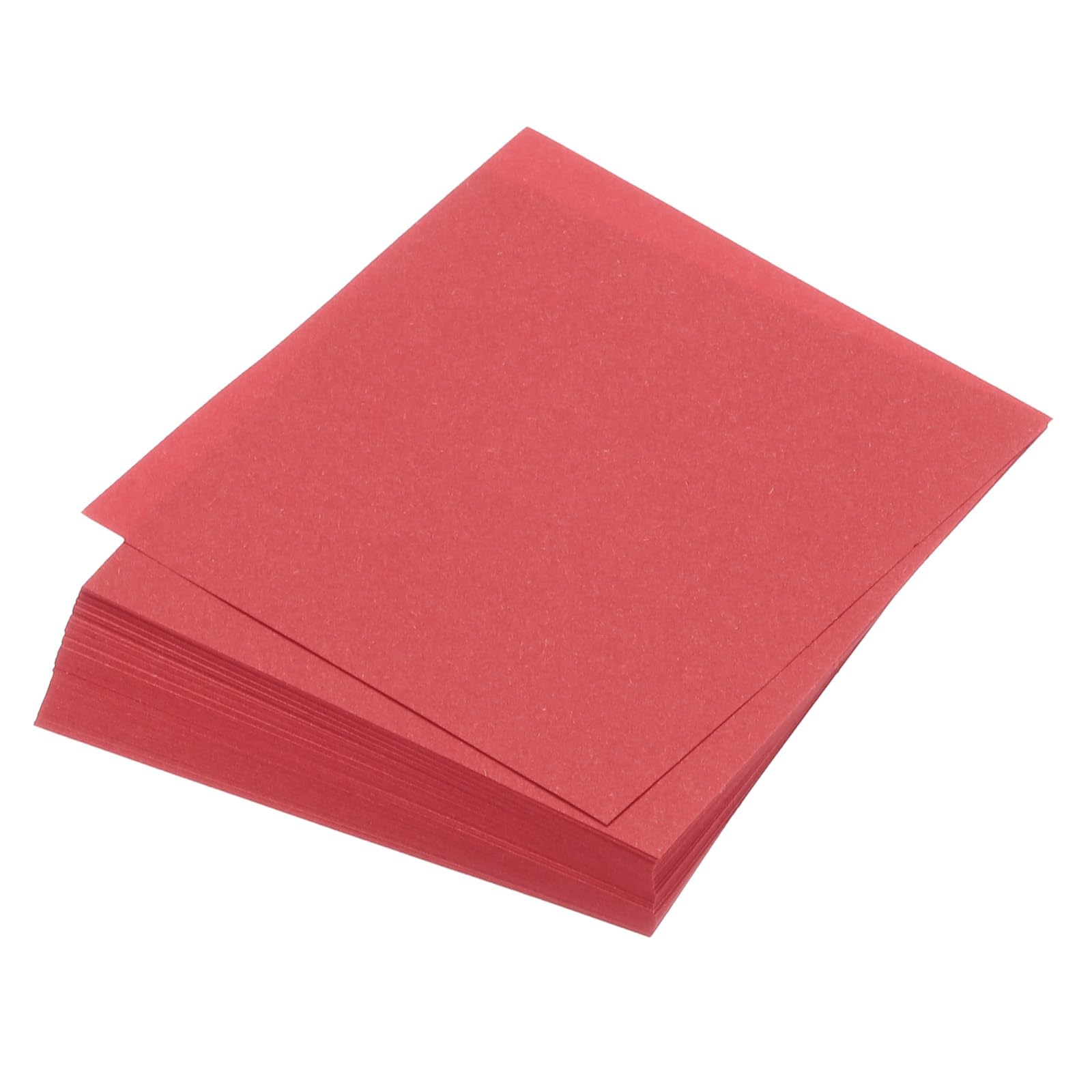 sourcing map 100 Sheet Origami Paper Double Sided Bright Red 7.5 x 7 ...