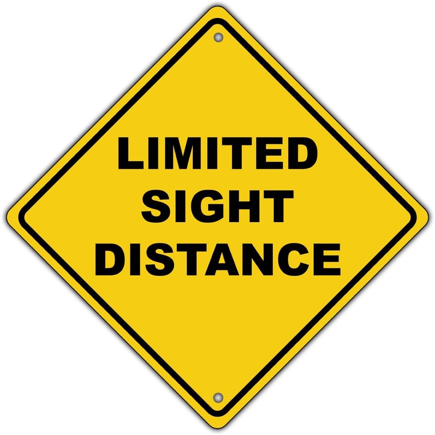 Amazon.com : Limited Sight Distance Warning Road Traffic Metal Aluminum ...