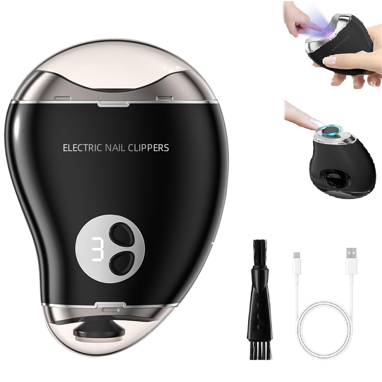 Amazon.com: 2 in 1 Electric Polishing Automatic Nail Clippers,Electric ...