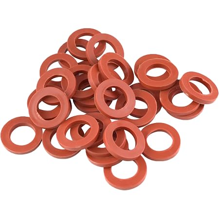 Amazon.com: Hourleey Garden Hose Washer Rubber, Heavy Duty Red Rubber ...