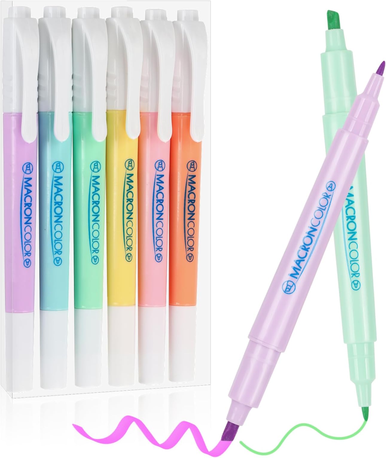 Amazon.com : Vesslam Aesthetic Cute Pastel Highlighters Set: 12 ...