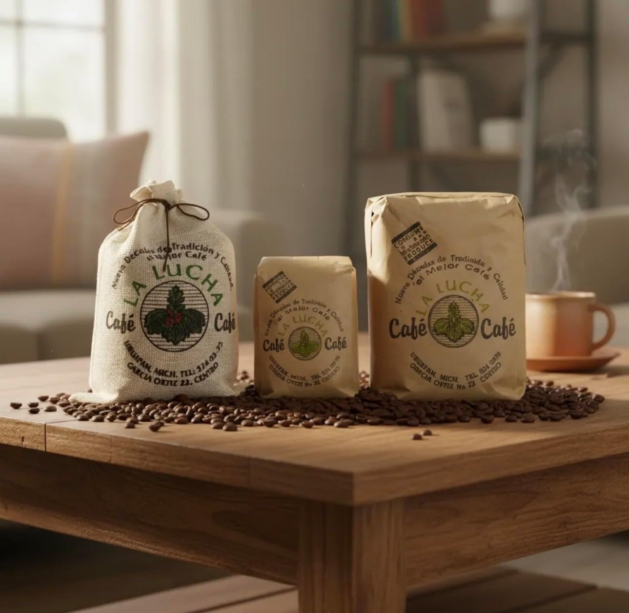Café La Lucha, 500 g, molido fino, tostado intenso, aroma intenso ...