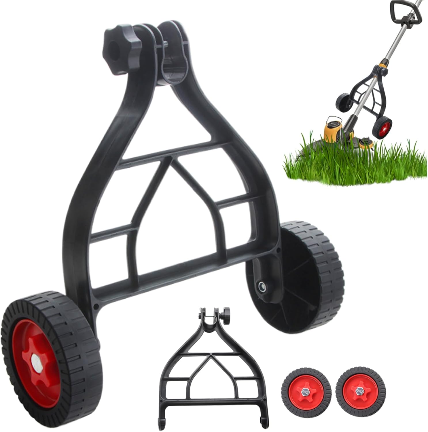 Walk Behind String Trimmer, Support Wheels for Trimmer Adjustable Lawn ...