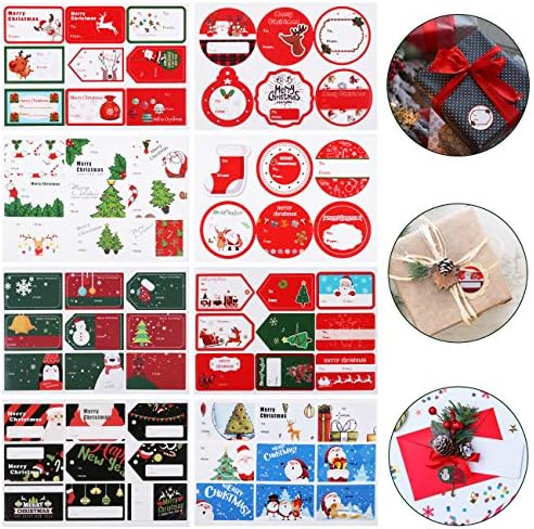 DERAYEE 120PCS Christmas Stickers Gift Tags, Christmas Labels Stickers ...