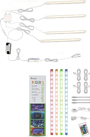 Cefrank (4 12 Inches V-Shape LED Light Bars Warm White 3000K and (4) 12 ...