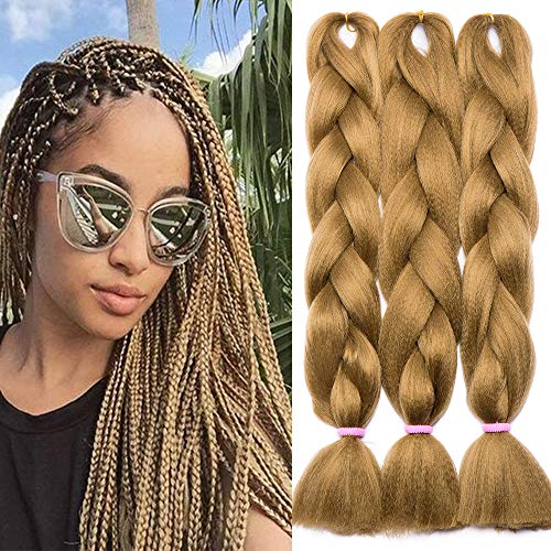 TESS African Braid Extension 3 Pack 24inch 60cm Crochet Hair Braids ...