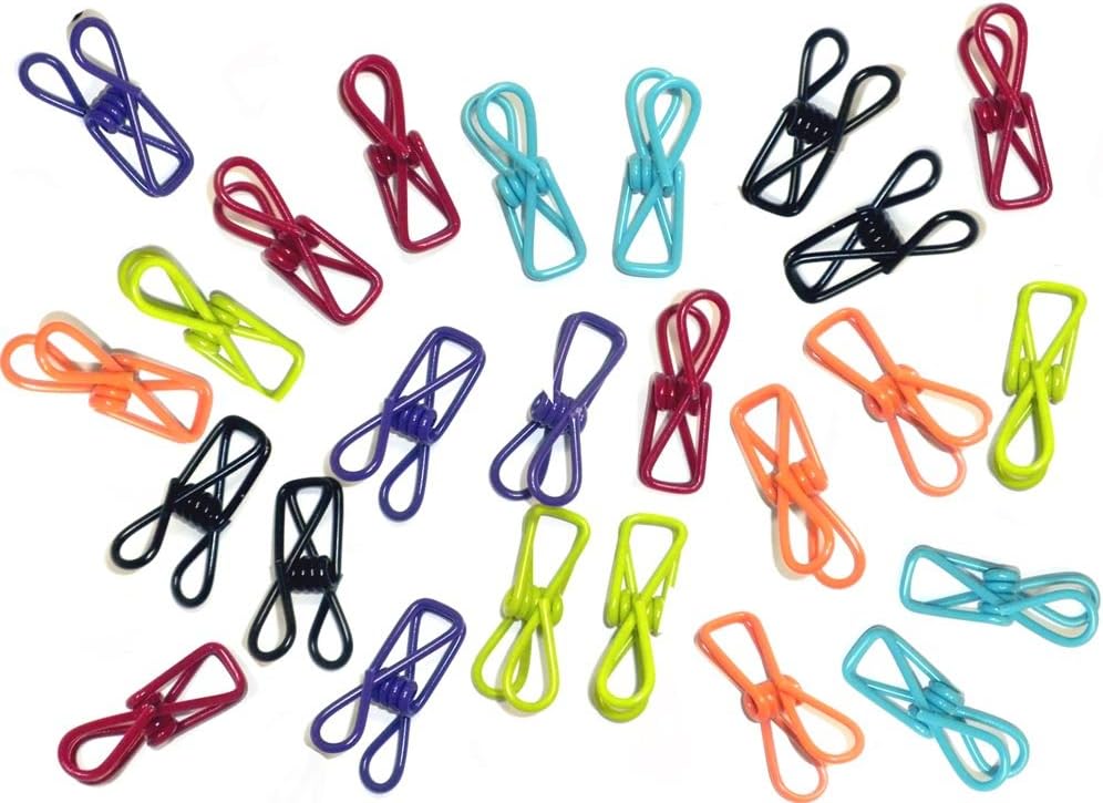 Amazon.com: Set of 25 PVC-Coated 2" Steel Wire Clips : Office Products