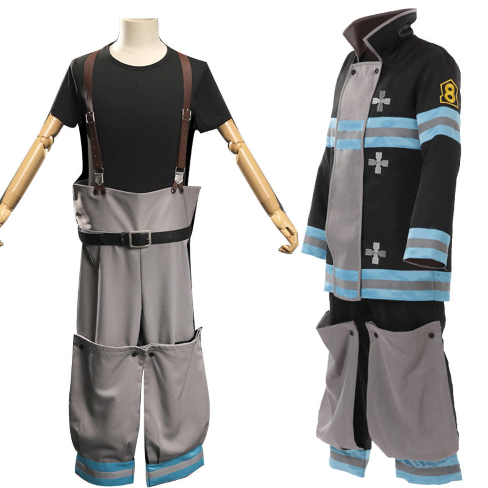 Buy Anime Fire Force Enen No Shouboutai Cosplay Jacket Pants Tamaki ...