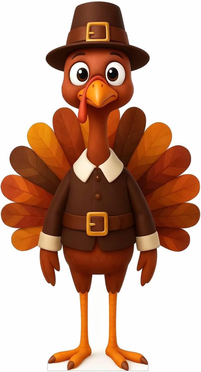 Amazon.com: 2FT Thanksgiving Turkey Cardboard Cutout Standee – Life ...