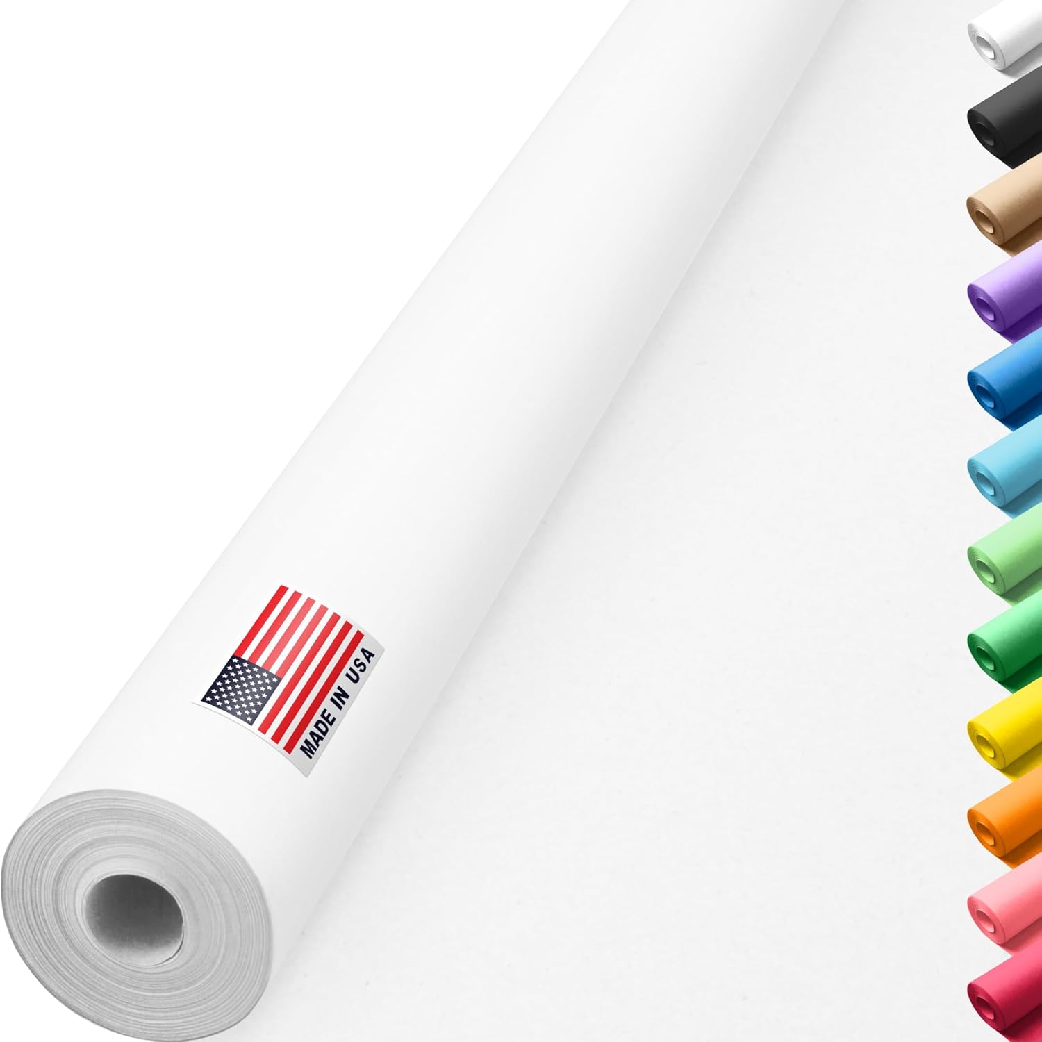 Amazon.com: Paclord 48" x 1200" (100 ft) White Construction Paper Roll ...