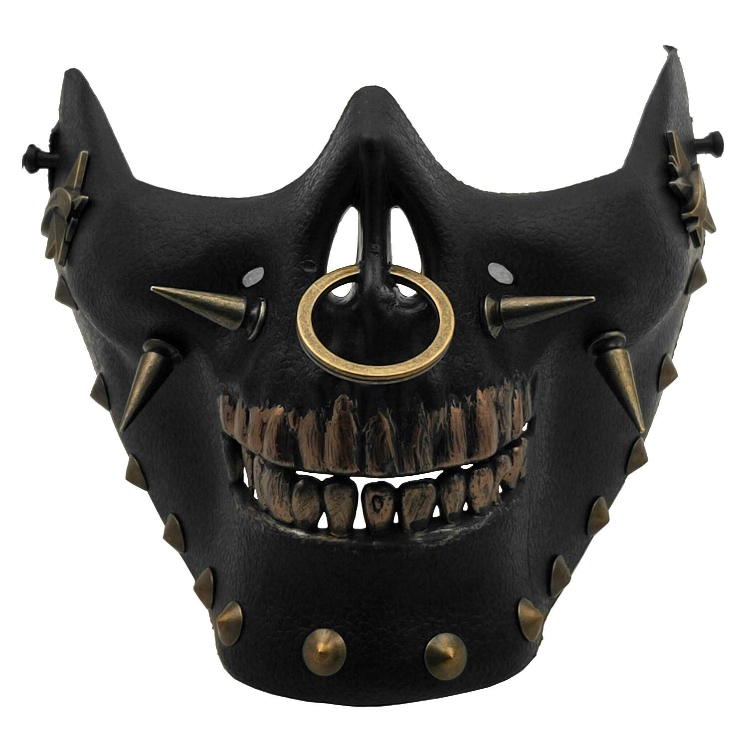Amazon.com: Skeleton Skull Half Face Mask Party Cosplay Hip Hop Punk ...