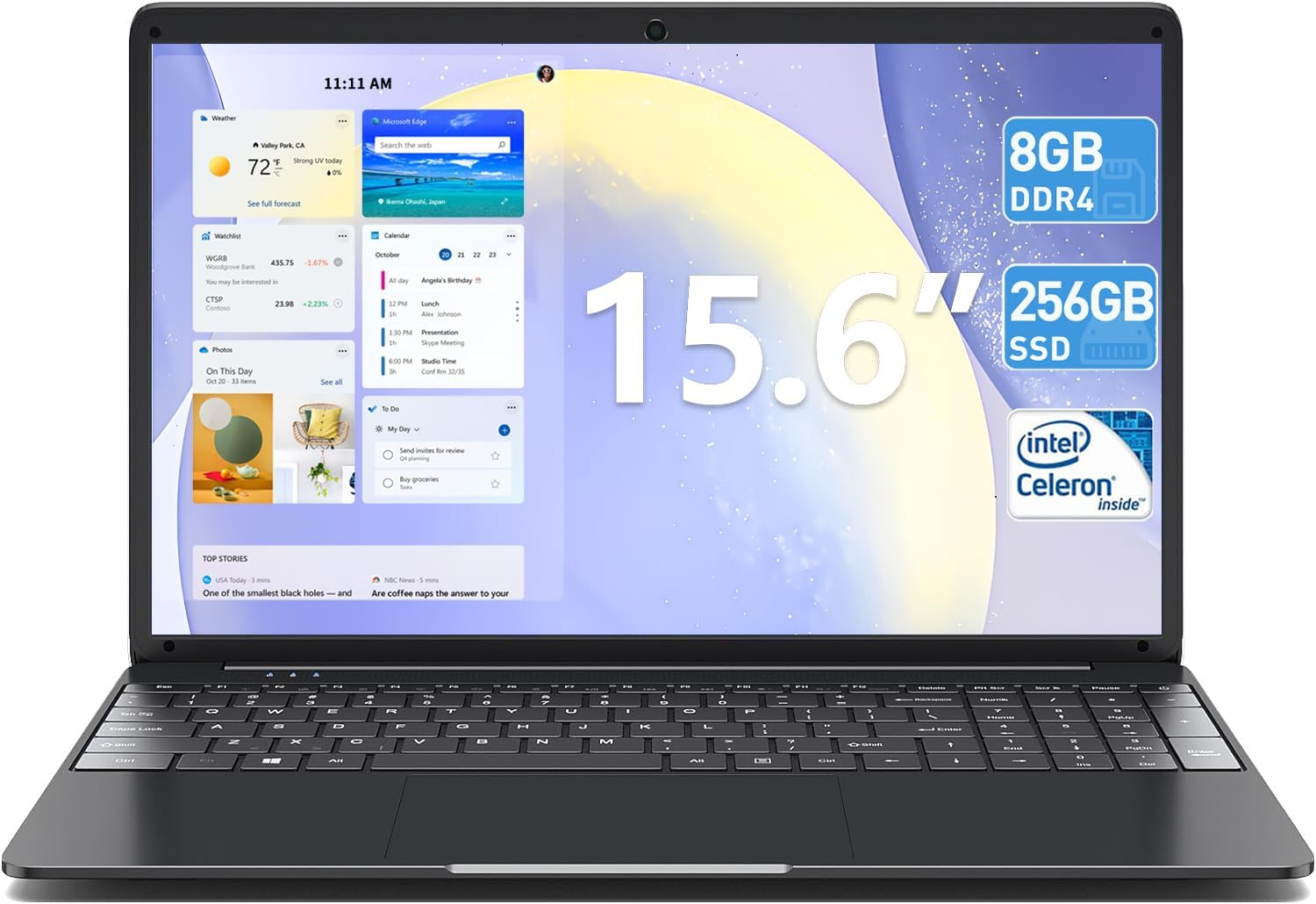 Amazon.com: SGIN Laptop, 15.6 Inch Notebook, 8GB DDR4 256GB SSD Laptops ...