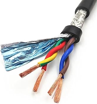 Amazon.com: INIHXNIO 4 Core 14 AWG 2.5MM Twisted Pair Shielded Cable ...