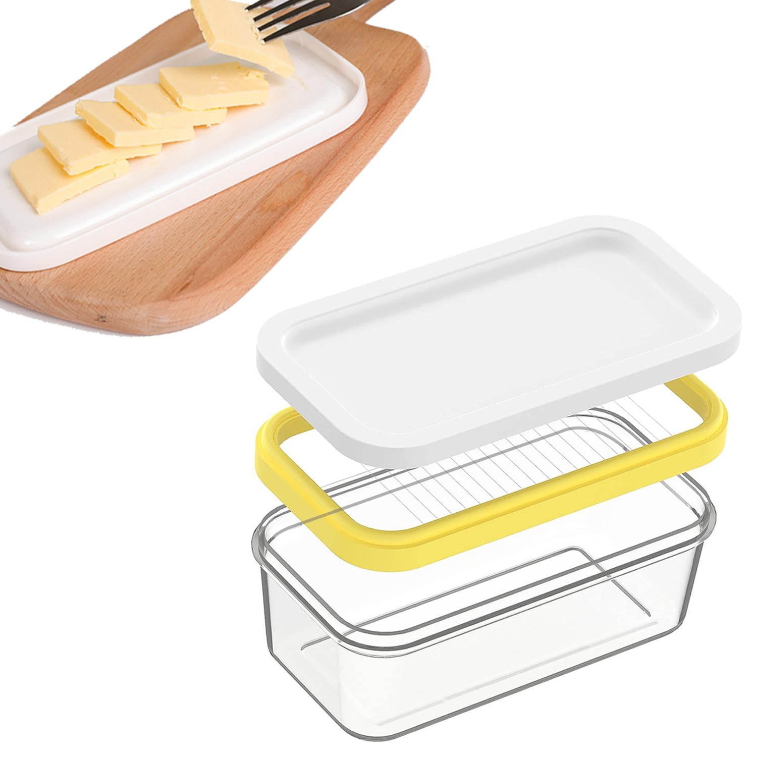 Amazon.com | Butter Cutter Container with Lid and Cutting Net, 2 In 1 ...