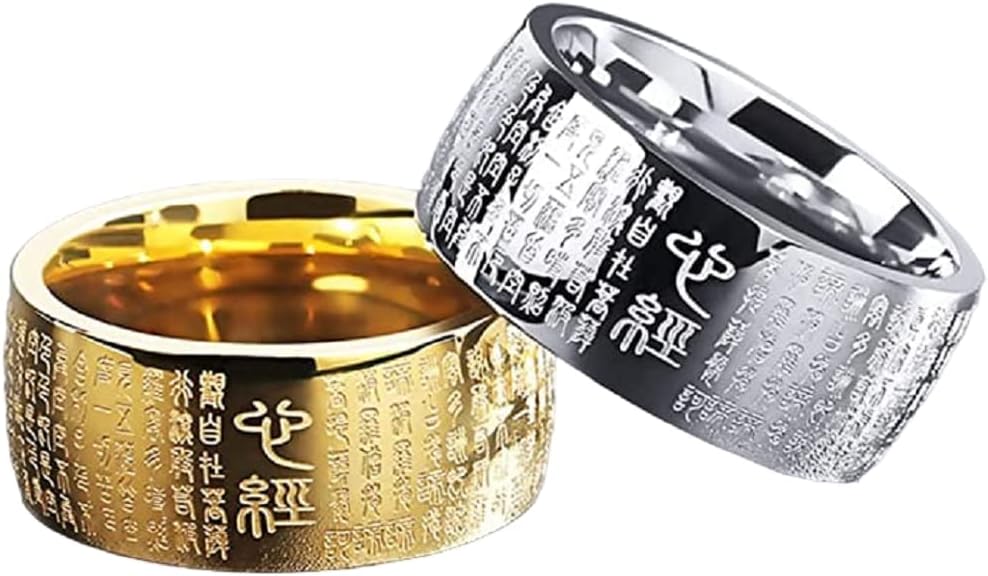 Amazon.com: Viking Men's Finger Thumb Buddha Lucky Ring Buddhism Heart ...