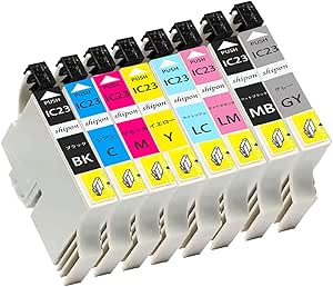 Amazon.co.jp: Epson エプソン用 IC23 インク 互換インクカートリッジ IC23(BK/C/M/Y/LC/LM/MB ...