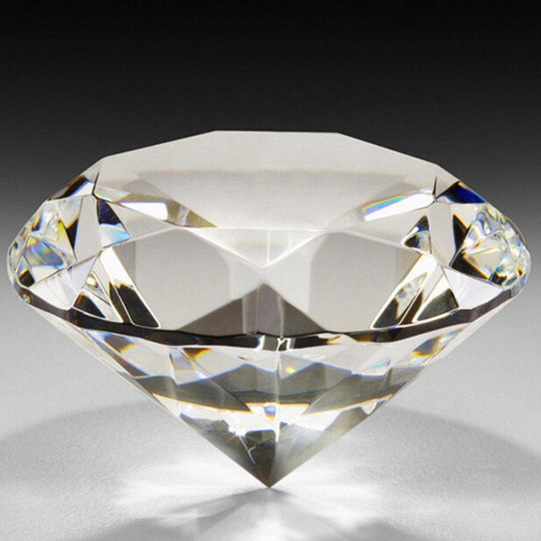 1Pc Clear Faceted Cut Glass Giant Artificial Ice Rock Diamond Crystals ...