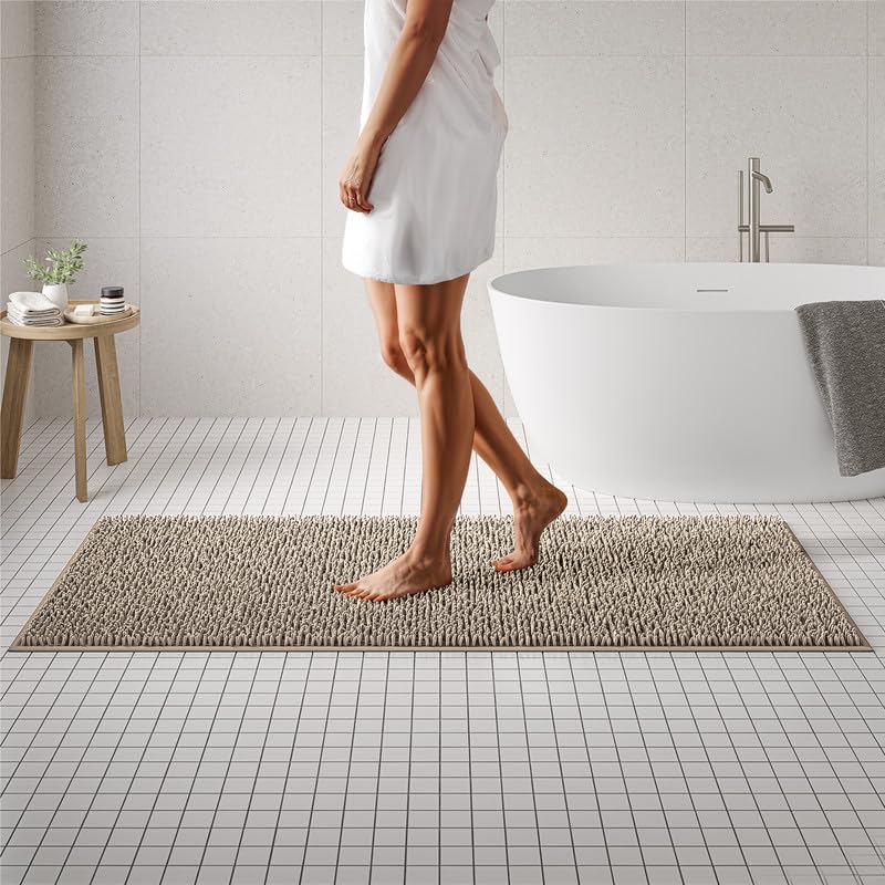 Amazon.com: MAYSHINE Plush Shaggy Chenille Bath Mat | Extra Soft, Super ...