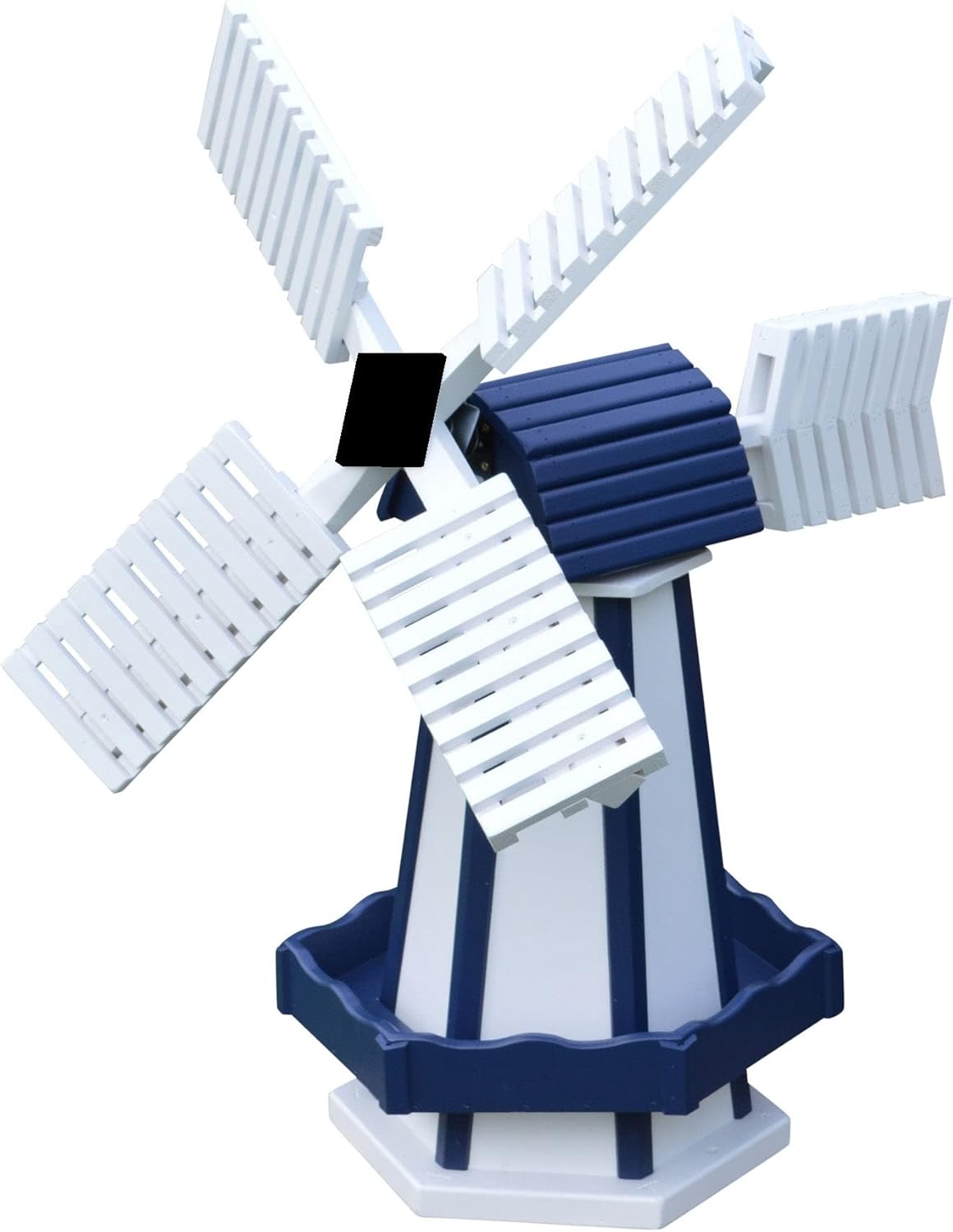 Amazon.com: Amish-Made Dutch Style Wooden Windmill Yard Decor, White ...