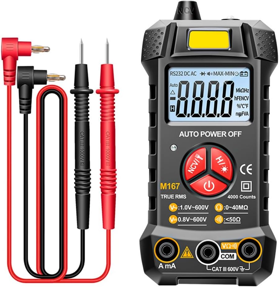 Serplex® Auto-Ranging Digital Multimeter with LCD, Non-Contact Voltage ...
