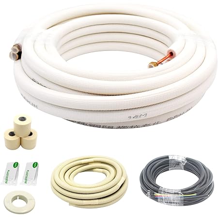 Amazon.com: 25ft Length Mini Split Line Set,1/4" 5/8" OD Copper Pipes ...