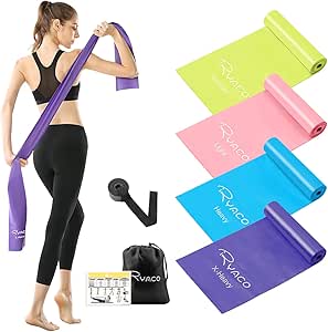 Amazon.co.jp: RYACO レジスタンスバンドセット [4本セット] エクササイズバンド 4段階の抵抗レベル プロフェッショナル 伸縮性 テンションバンド ドアアンカー キャリー ...