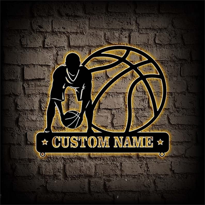 Amazon.com: RANOTO Custom Basketball Player Metal Sign,Basketball Metal ...