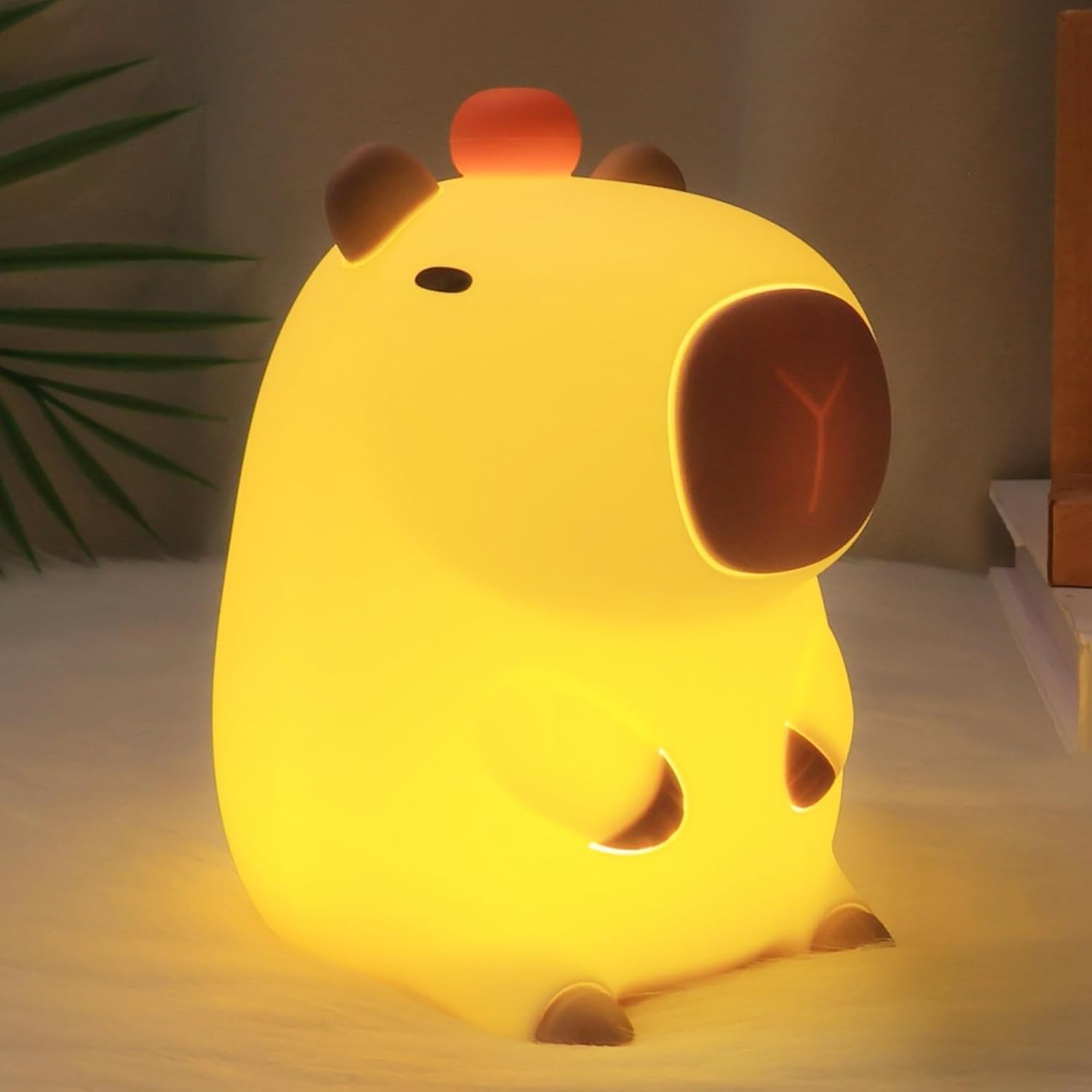 Attivolife Capybara Night Light for Kids, Cute Animal Silicone Nursery ...
