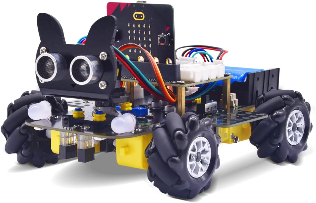 KEYESTUDIO BBC Microbit 4WD Robot Car Kit with Microbit V2, Novel ...