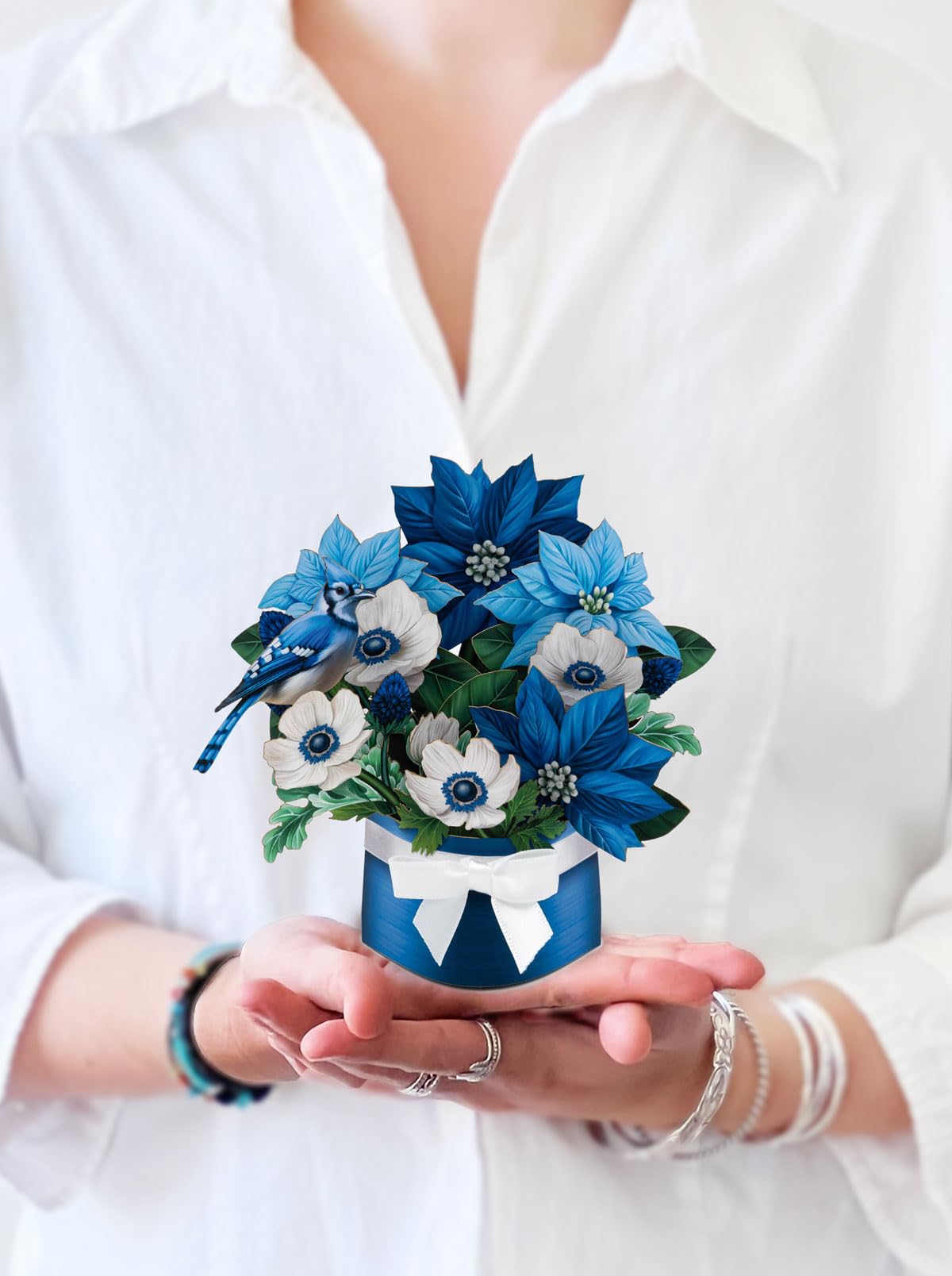 Amazon.com : Freshcut Paper Pop Up Cards, Paper Flower Bouquet 3D Popup ...