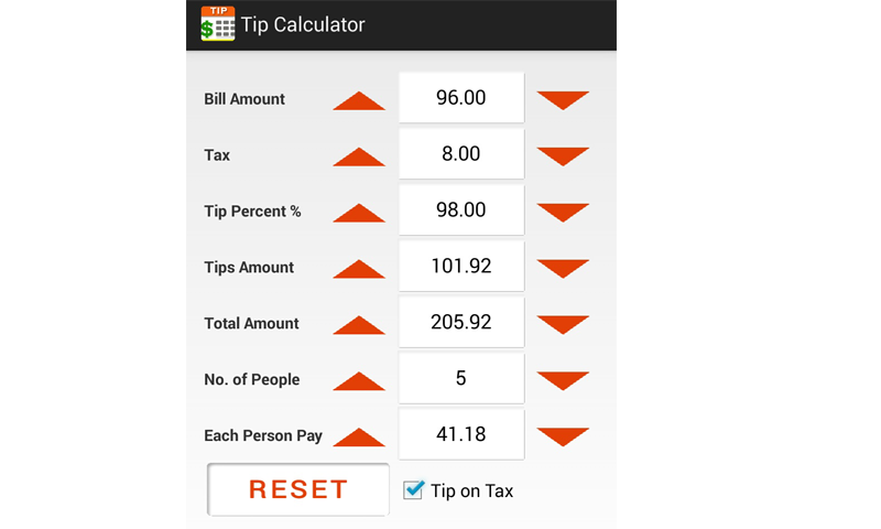 Tip N Split Calculator - App on Amazon Appstore